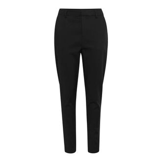 Kaffe Schwarze Tiefe Slim Fit Hose - - Trousers - Damen - Schwarzk - L