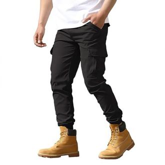 Generic Pantalon de travail pour homme avec poches multiples, pantalon d&eacute;contract&eacute;, v&ecirc;tements de plein air, v&ecirc;tements de travail pour le printemps et l&eacute;t&eacute;, co