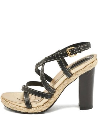 Louis Vuitton sandales en cuir - Noir