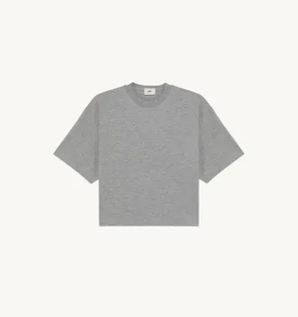 Autry T-SHIRT BOXY MIT LOGO IN DERSELBEN FARBE FRAU