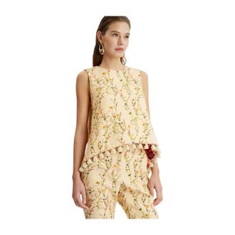 La DoubleJ La Scala &Auml;rmelloses Top - - Tops - Damen - Beige - M