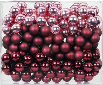 Magic Bodyfashion 144 Spiegelbeeren Kugeln am Draht 2,5cm Weihnachtskugeln Baumkugeln Baumschmuck Weihnachtsdeko Kugeln Glaskugeln Set Christbaumschmuck 25mm - Berry Ki