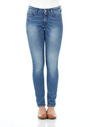 Replay Damen Jeans New Luz Skinny-Fit mit Comfort Stretch, Medium Blue 009 (Blau), 30W / 30L