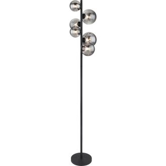 Globo Lighting Stehlampe - Riha - schwarz - glas metall rauchglas - - Globo