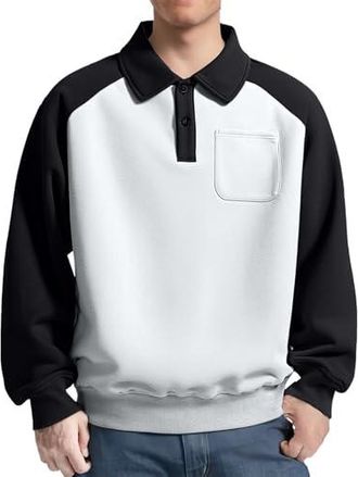 Generic Pull à col rond pour homme - Couleur unie - Manches longues - Automne - Coupe ajustée - Sweatshirt dhiver, Cendré clair, 3XL