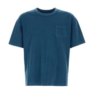 Visvim Homme, Tops, Bleu, Taille: M Patch-Detail Pocket T-Shirt