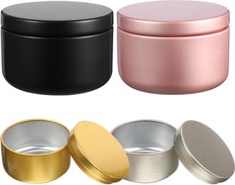 BESPORTBLE Sosoport 24 St&uuml;ck Selbstgemacht Kerzendosen 50ml Aluminium Rund mit Schraubdeckel Vorratsbeh&auml;lter f&uuml;r Kerzenherstellung und Bastelglas Luftdichte Meta