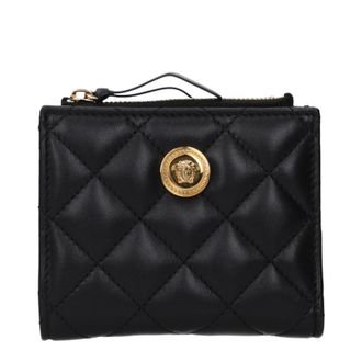 Versace Femmes Portefeuille Cuir Noir/Or