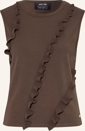 Marc Cain Stricktop Mit Volants braun