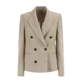 Brunello Cucinelli Damen, Jacken, Beige, SGr&ouml;&szlig;e