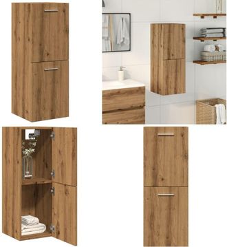 vidaXL vidaXL Bad-H&auml;ngeschrank Artisan-Eiche 30x30x80 cm Holzwerkstoff