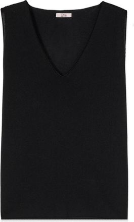Oltre Femme, Tops, Noir, Taille: 42 FR Haut Tricot Sans Couture