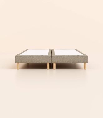 Tediber Sommier tapissier 140x190 cm - Bibloc - Gris - Tediber