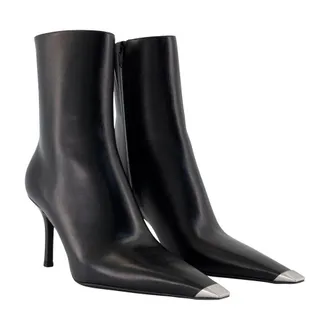 Alexander Wang Womens Ankle Boot Black Calfskin Heels