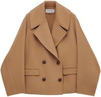 Loewe Manteau crois&eacute; court en laine