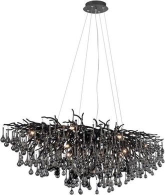 Paul Neuhaus Grand lustre Icicle noir - 2031-18
