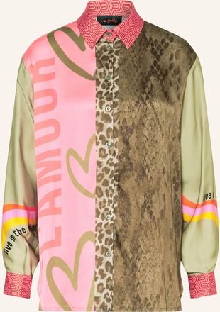 Miss Goodlife Miss Goodlife Hemdbluse Aus Satin gruen