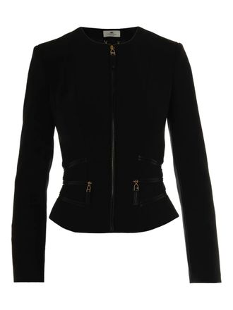 Elisabetta Franchi veste à fermeture zippée - Noir