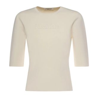 Max Mara Rundhals-Strickoberteil - - Knitwear - Damen - Beige - L