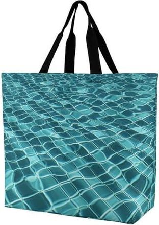 Generic Eau De Piscine Sac &Agrave; Bandouli&egrave;re R&eacute;utilisable Tote Bag L&eacute;ger Sac A Main Femme Pour Plage Travail Voyage
