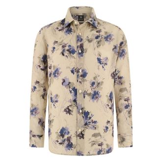 Boggi Milano Homme, Chemises, Beige, Taille: XL Chemise en Lin Coupe Standard