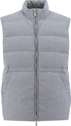 Eleventy Homme, Vestes, Bleu, Taille: 3XL Wool Waistcoat