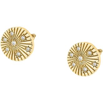 Cleor Boucles doreilles en argent 925/1000 et zircon