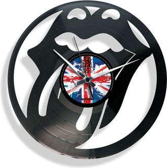 Disc'o'Clock Shallplattenuhr Tribute - Lautlos Wanduhr, einfach aufzuh&auml;ngen. 100% Made in Italy Handwerkliches Produkt