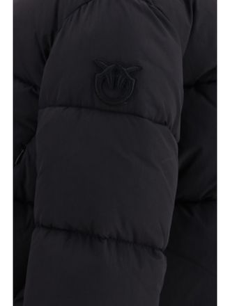 Pinko Womens Down Jacket Giza Black Limousine Outer: Nylon Puffer