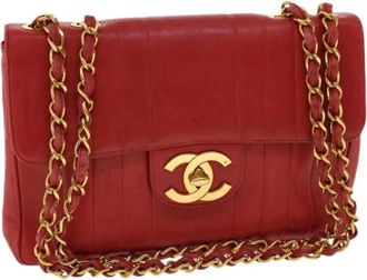 Chanel Pre-owned Cuir sacs-chanel - Femme - Pre-owned - Rouge - Taille: ONE Size
