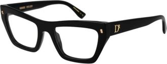 Dsquared2 Femme, Accessoires, Noir, Taille: ONE Size Elegant Rectangular Lunettes Frame