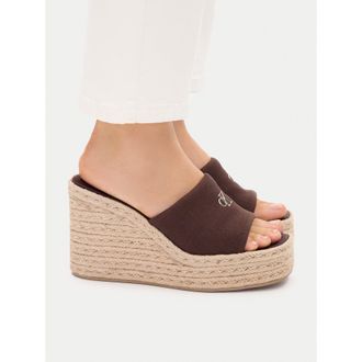 Calvin Klein Espadrilles Calvin Klein Wedge Espad 70 Canvas Mg HW0HW03282 Braun