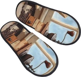 Generic Pantoufles Moelleuses Impression De Grains De Caf&eacute; &Agrave; La Lampe &Agrave; Huile Chaussures L&eacute;g&egrave;res Maison Chaussons Pour Unisex Ext&eacute;rieur Femme M