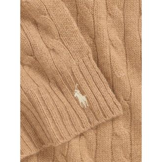 Ralph Lauren Cable-Knit Wool & Cashmere Scarf - Brown