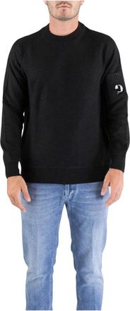 C.P. Company C.p. Company, Homme, Pulls, Noir, Taille: M Pull en laine feutr&eacute;e et coton