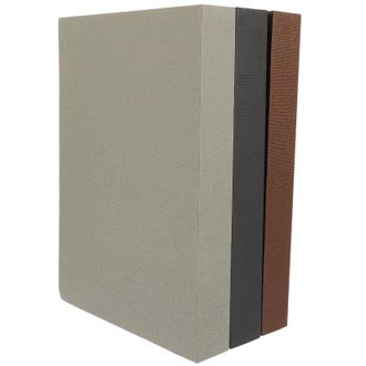 NUOBESTY 3 St&uuml;ck Deko B&uuml;cher aus Stabilem Material Leinwand Oberfl&auml;che in Grau und Schwarz Dekorative B&uuml;cher f&uuml;r Wohn und B&uuml;roregal Fotorequisite und Couchtisc