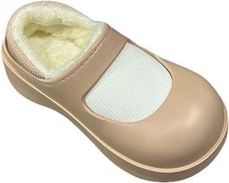 Generic Pantoufles dhiver pour homme et femme - En peluche - Légères et confortables - En feutre - Chaudes - En mousse à mémoire de forme - Légères et confort