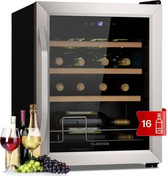 Klarstein Klarstein - Weink&uuml;hlschrank, Getr&auml;nkek&uuml;hlschrank Schmal, K&uuml;hlschrank mit Glast&uuml;r, Getr&auml;nkek&uuml;hlschr&auml;nke Freistehend, Weink&uuml;hlschrank Klein