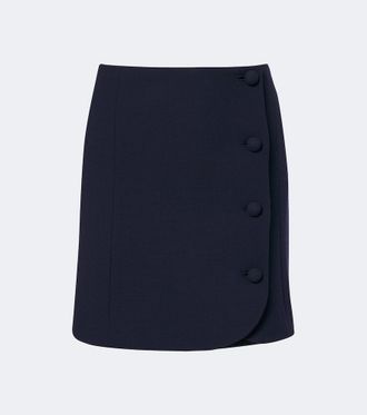 Valentino Mini-jupe en cr&ecirc;pe de laine vierge