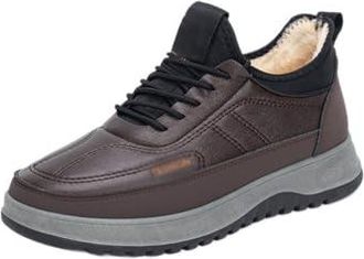 Generic Chaussures homme confortables et chaudes : imperméables et antidérapantes, avec doublure chaude et confortable pour la marche en extérieur. (Brown,30 
