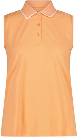 F.lli Campagnolo Damen - &Auml;rmelloses Damen-Poloshirt aus Stretch-Piqu&eacute;, salmone, 42