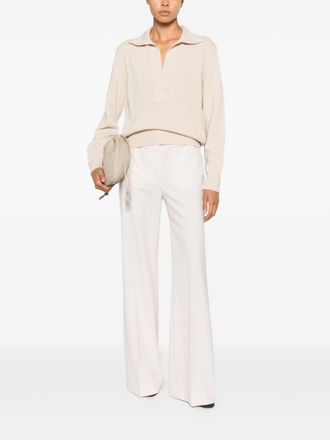 Victoria Beckham Womens Knit Sweater Genevieve Cream Wool
