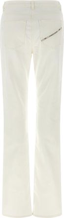 Elisabetta Franchi Jewel Padlock Jeans - Cream