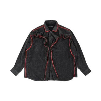 Y / Project Homme, Chemises, Noir, Taille: L Pop Up Shirt