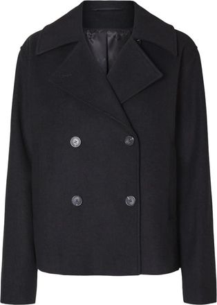 Selected Damen SLFALMA Short Wool Jacket NOOS Jacke, Black, 42