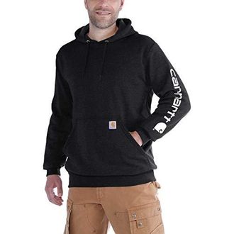 Carhartt Work in Progress Workwear K288 Sweat-shirt &agrave; capuche pour homme avec logo - Noir - Large