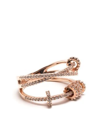 APM Monaco bague triple plaqu&eacute; or - Rose