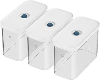 Zwilling FRESH & SAVE CUBE La Mer Vakuum Box-Set, 3-tlg, Gr&ouml;&szlig;e 2M, Modulare & Stapelbare Vorratsdose, Luftdichte & Vakuumierbare Aufbewahrung, Sp&uuml;lmaschinengee