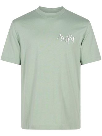 Amiri t-shirt en coton &agrave; logo imprim&eacute; - Vert