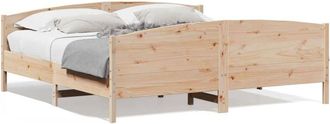 Les Tendances Cadre de lit avec tête de lit 180x200 bois de pin massif